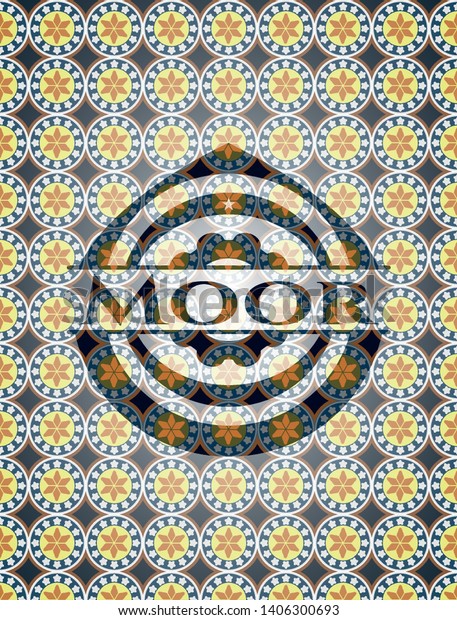 Moor Arabic Emblem Background Arabesque Decoration Stock Vector ...