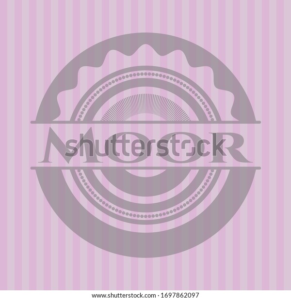 Moor Realistic Pink Emblem Vector Illustration Stock Vector (Royalty ...