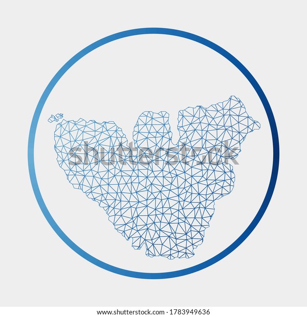 Moorea Icon Network Map Island Round Stock Vector (Royalty Free) 1783949636