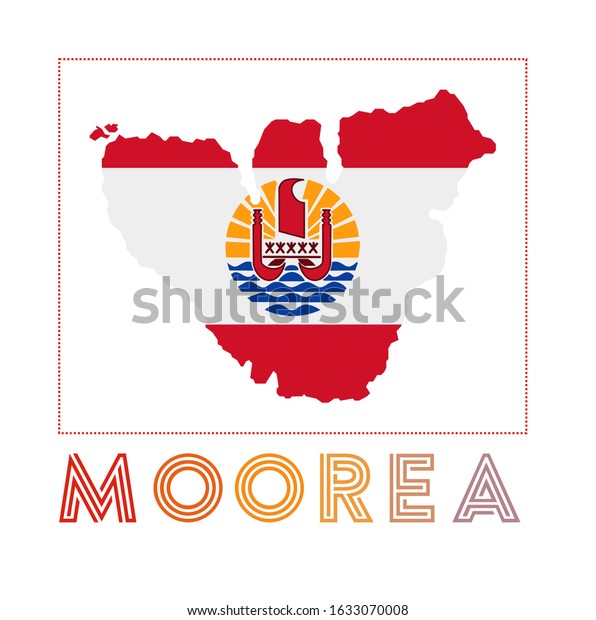 Moorea Logo Map Moorea Island Name Stock Vector (Royalty Free ...