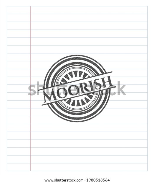 Moorish Draw Pencil Strokes Vector Illustration Stock Vector (Royalty ...