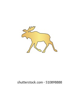 Moose Gold Vector Icon Black Contour: vector de stock (libre de ...