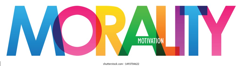Morality Colorful Vector Typography Banner Stock Vector (Royalty Free ...