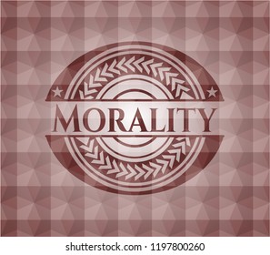 Morality Red Seamless Emblem Badge Abstract Stock Vector (Royalty Free ...