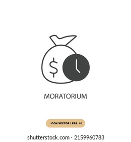 Moratorium Icons Symbol Vector Elements Infographic Stock Vector ...