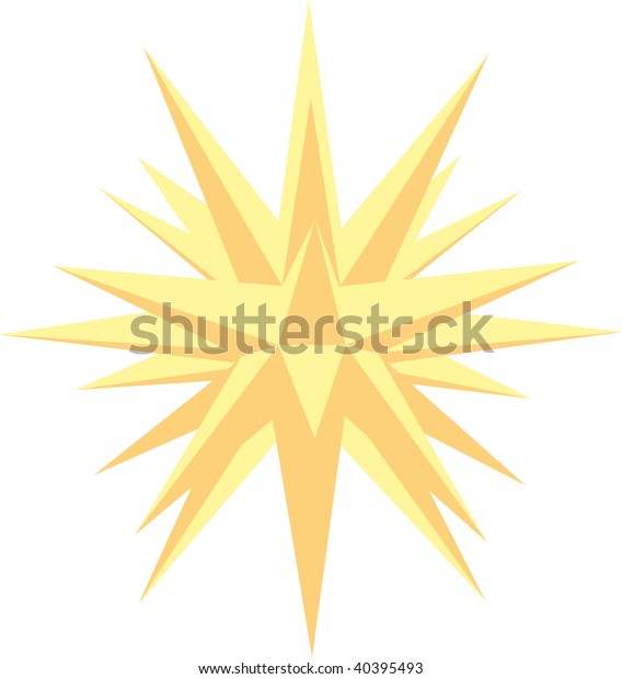 Moravian Star Yellow Stock Vector (Royalty Free) 40395493