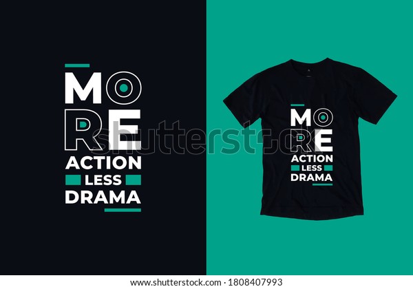 More Action Less Drama Quotes T Stock Vector (Royalty Free) 1808407993 ...