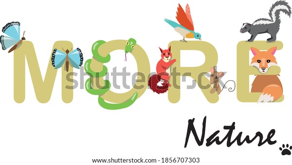 More Naturecreative Illustrated Vector Lettering Stock Vector (Royalty ...