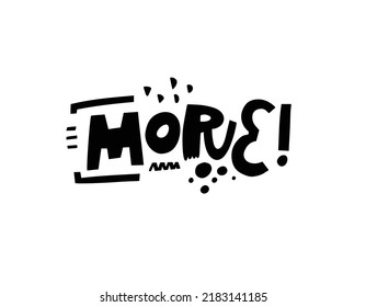More Text Hand Drawn Black Color Stock Vector (Royalty Free) 2183141185 ...
