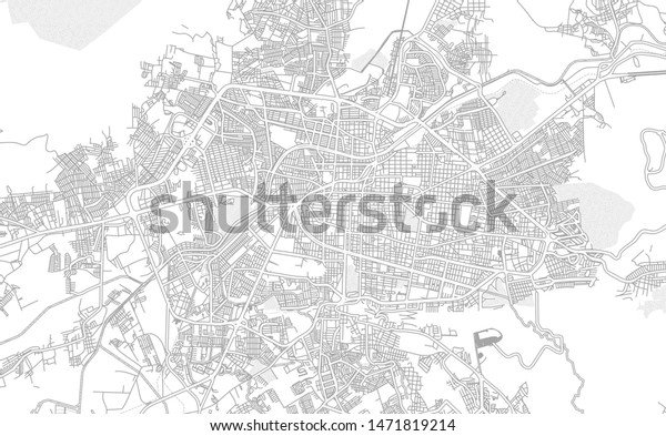 Morelia Mexico Bright Outlined Vector Map Stock Vector (Royalty Free ...