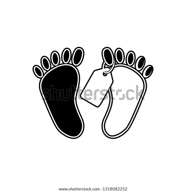 Morgue Tag Icon Glyph Flat Icon Stock Vector (Royalty Free) 1318082252 ...