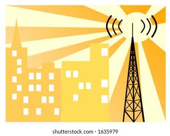 Morning Broadcast Vector Stock Vector (Royalty Free) 1635979 | Shutterstock