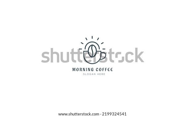 Morning Coffee Logo Design Vector Template Stock Vector (Royalty Free ...