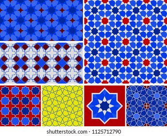 Moroccan Collection Seamless Pattern Morocco Patchwork Stock Vector (Royalty Free) 1125712790 ...