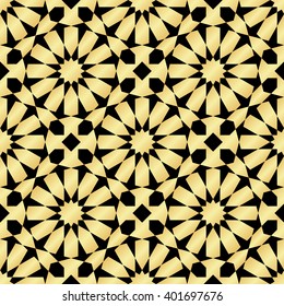 Moroccan Gold Seamless Stock Vector (Royalty Free) 401697676