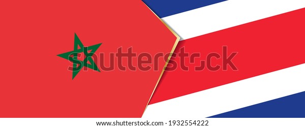 Morocco Costa Rica Flags Two Vector Stock Vector (Royalty Free ...
