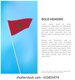 Morocco Flag Brochure Vector Flyer Cover Stock Vector (Royalty Free ...