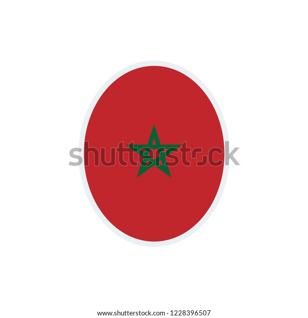 Morocco Flag Morocco Round Flag Stock Vector (Royalty Free) 1228396507 ...
