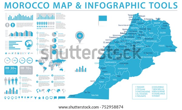 Morocco Map Info Graphic Vector Illustration Stock Vector (Royalty Free ...