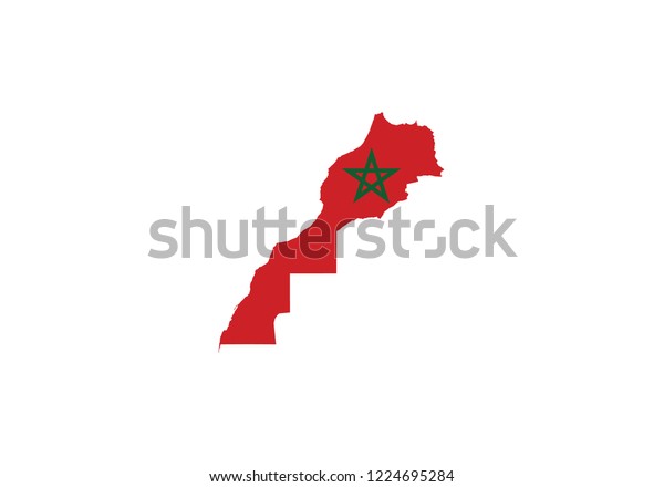 Morocco map outline country shape national borders state