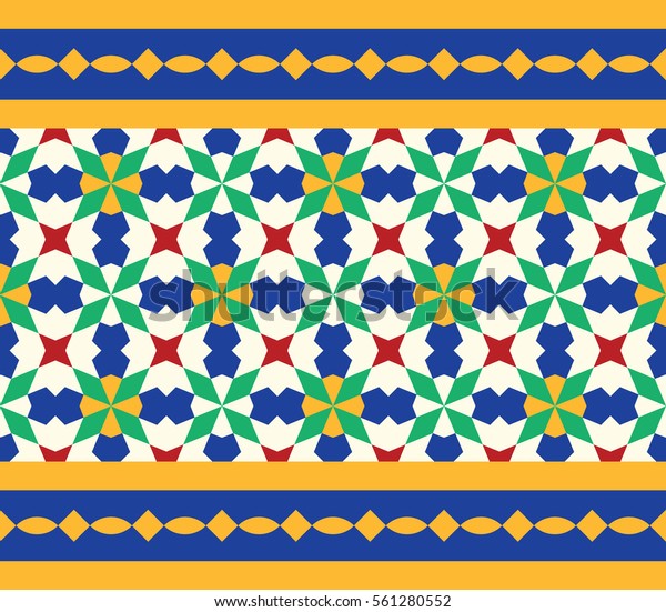 Morocco Seamless Border Traditional Islamic Design Stock Vector ...