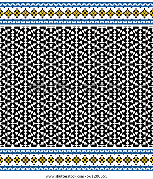 Morocco Seamless Border Traditional Islamic Design Stock Vector ...