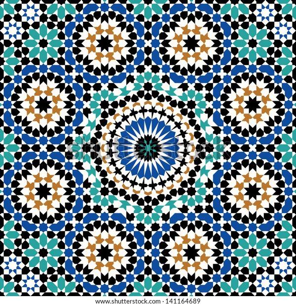 Morocco Seamless Pattern Traditional Arabic Islamic Stock Vector ...