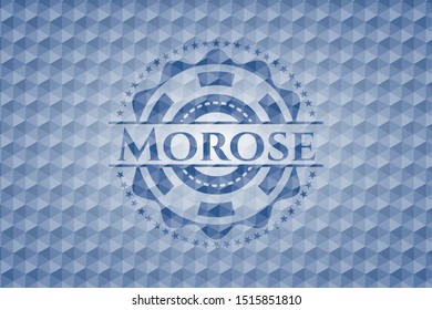 Morose Blue Hexagon Emblem Vector Illustration Stock Vector (Royalty ...