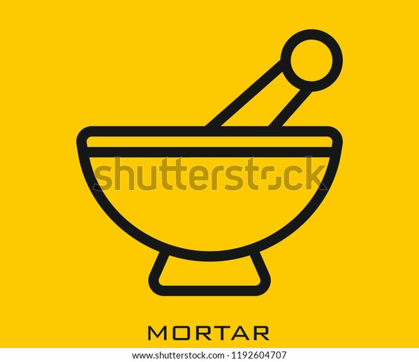 Mortar Icon Signs Stock Vector (Royalty Free) 1192604707 | Shutterstock