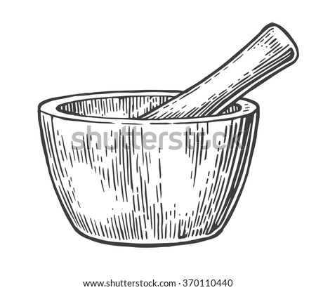 Mortar And Pestle Drawing | Free download on ClipArtMag