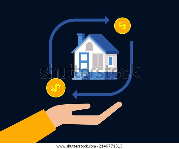 Mortgage Refinance Concept Cartoon Vector Style Stock Vector (Royalty ...