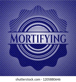 Mortifying Emblem Denim High Quality Background Stock Vector (Royalty ...