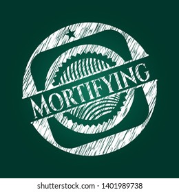 Mortifying Written On Blackboard Vector Illustration Stock Vector ...