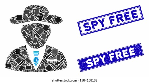 Collage Spy Rubber Stamp Seals Fbi Stock Vector (Royalty Free ...