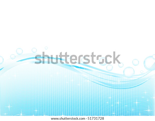 Mosaic Bubbly Abstract Wavy Frame Blue Stock Vector (Royalty Free ...