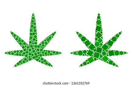 Vektor Stok Cannabis Marijuana Leaf 8bit Pixel Art (Tanpa Royalti ...