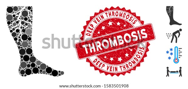Mosaic Deep Vein Thrombosis Icon Rubber Stock Vector (Royalty Free ...