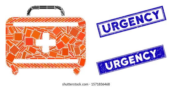 Mosaic First Aid Toolkit Icon Rectangle Stock Vector (Royalty Free ...