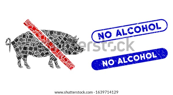 Mosaic Forbidden Pork Icon Red Round 스톡 벡터(로열티 프리) 1639714129 ...