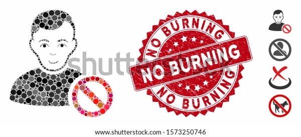 Mosaic Forbidden User Icon Distressed Stamp Stock Vector (Royalty Free ...