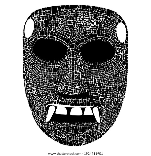 Mosaic Mask Mixtec Indians Pre Columbian Stock Vector (Royalty Free ...