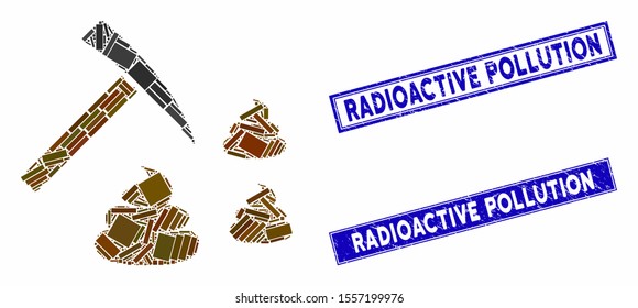 Mosaic Shit Mining Pictogram Rectangle Seal Stock Vector (Royalty Free ...