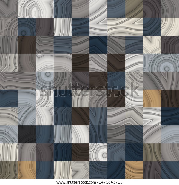 Mosaic Tiles Agate Geode Seamless Repeat Stock Vector (Royalty Free ...