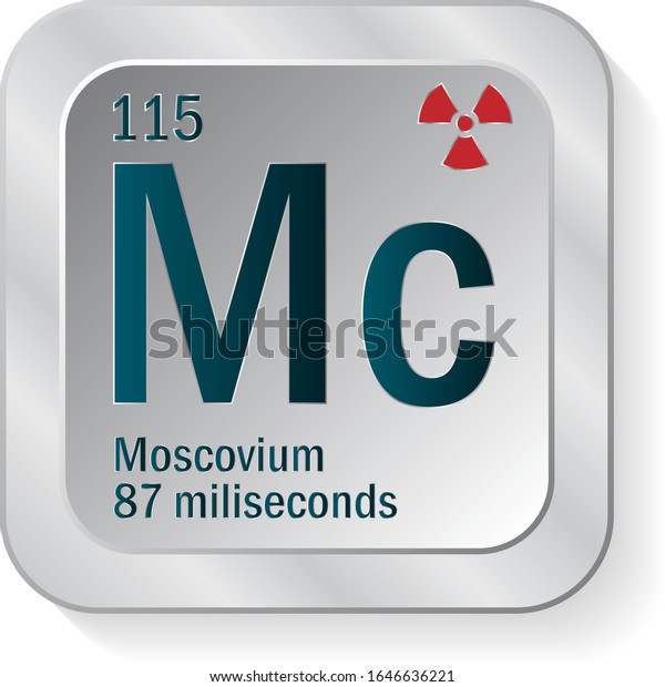 Moscovium Mc Periodic Table Element Icon Stock Vector (Royalty Free ...