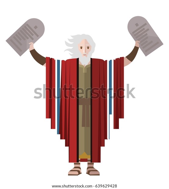 Moses Holding Stone Tablets Commandments Tables Stock Vector (Royalty ... Moses Holding Stone Tablets Commandments Tables Stock Vector (Royalty ...
