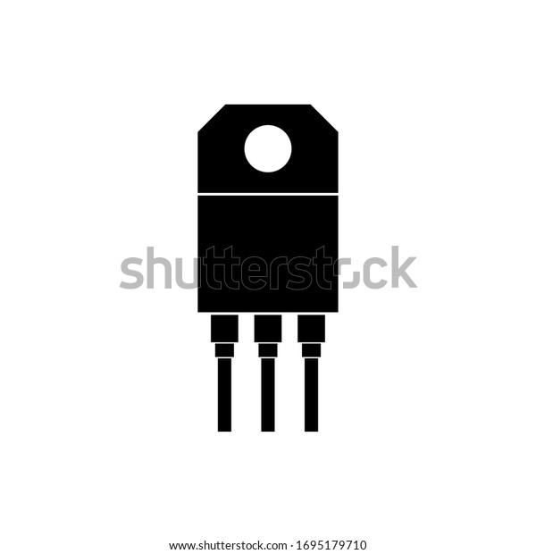 Mosfet Icon Transistor Electronic Part Sign Stock Vector (Royalty Free ...