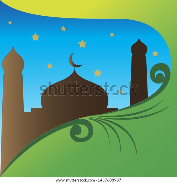 Mosque Backgrounds Wallpapers Islamic Holidays Stock Vector (Royalty ...