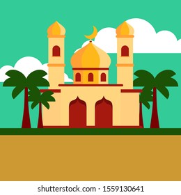 Grand Mosque Landmark Brunei Asean Set Stock Vector (Royalty Free ...