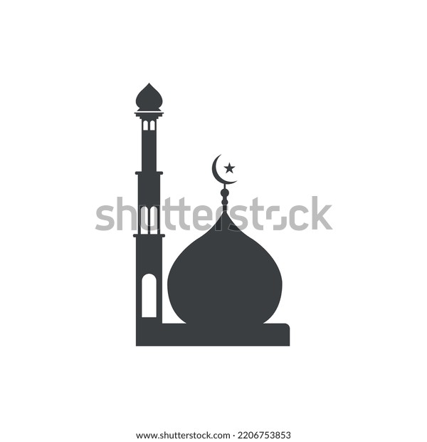 Mosque Icon Minimalist Design Islamic Mosque Stock Vector (Royalty Free ...