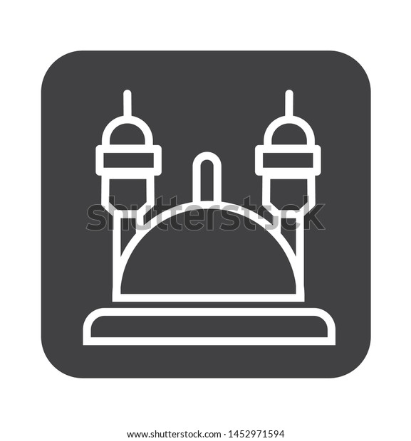 Mosque Madinah Icon Simple Black Style Stock Vector (Royalty Free ...